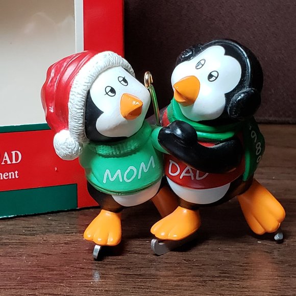 Hallmark | Holiday | Hallmark Keepsake Penguin Ornaments 989 Mom Dad ...